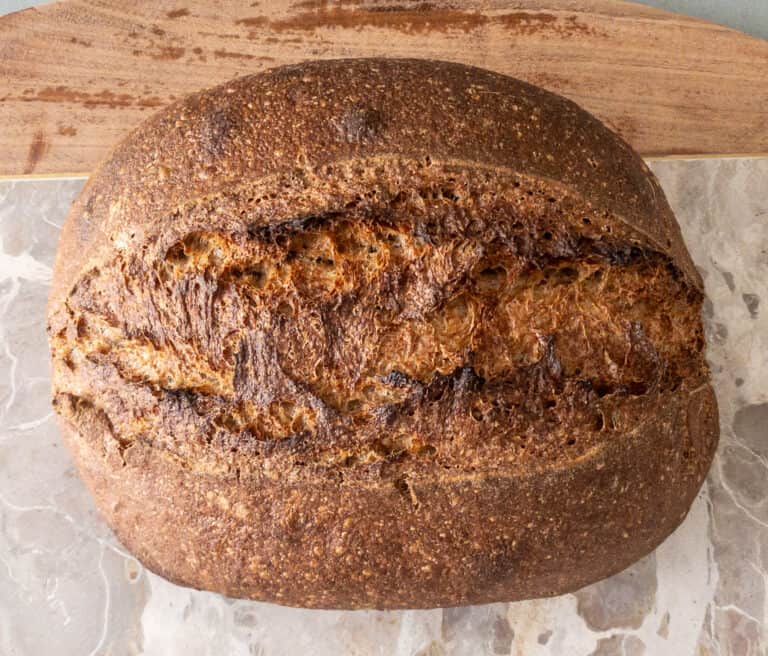 Easy Whole Grain Red Wheat Sourdough
