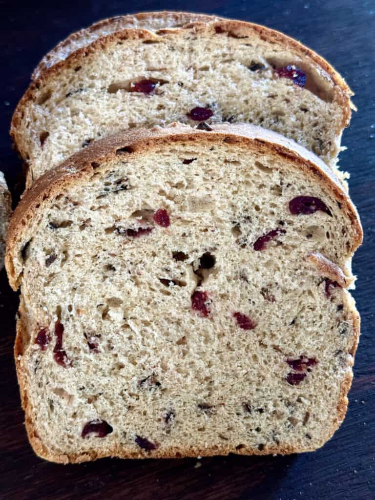 Festive Cranberry Wild Rice Bread Recipe- Loaf or Rolls! - The Sweet ...