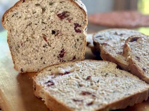 Festive Cranberry Wild Rice Bread Recipe- Loaf or Rolls! - The Sweet ...