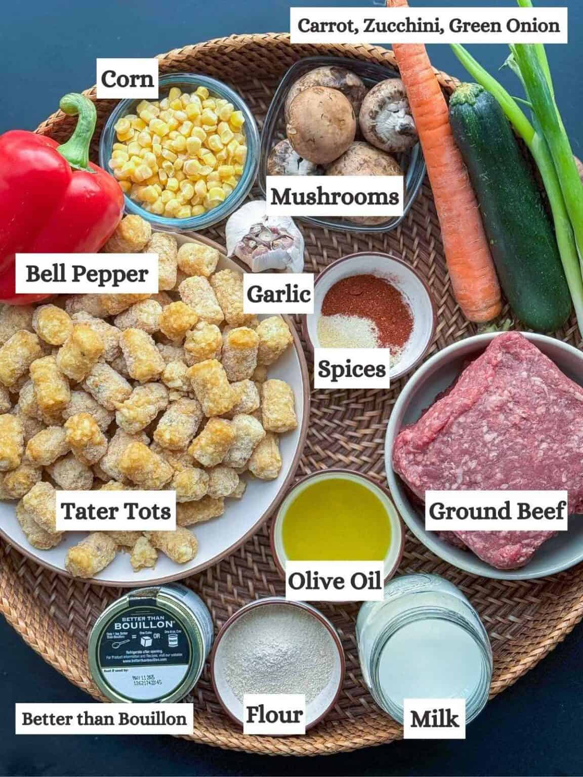 Healthy Tater Tot Casserole- High Protein + No Canned Soup!