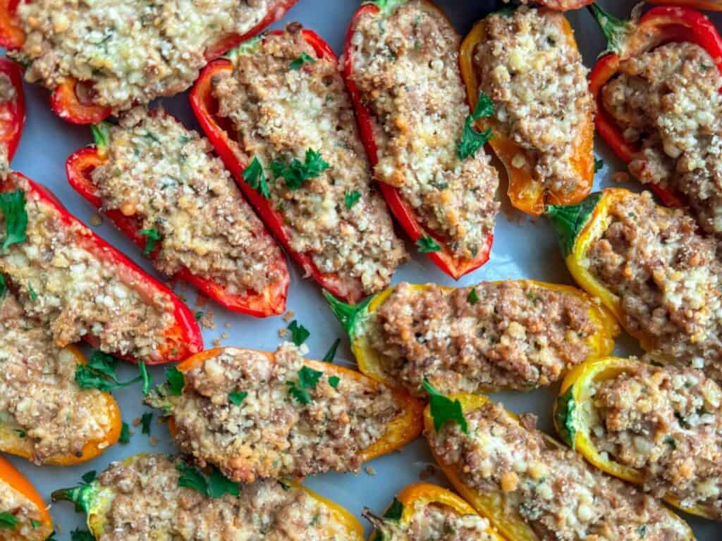 Amazing Stuffed Mini Peppers with Sausage - The Sweet, Simple Things