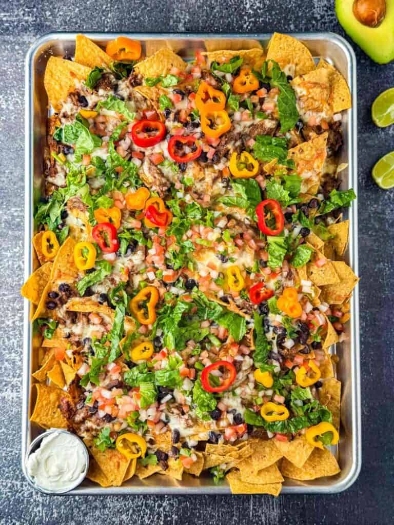 Loaded Beef Birria Nachos Recipe with Pico de Gallo - The Sweet, Simple ...