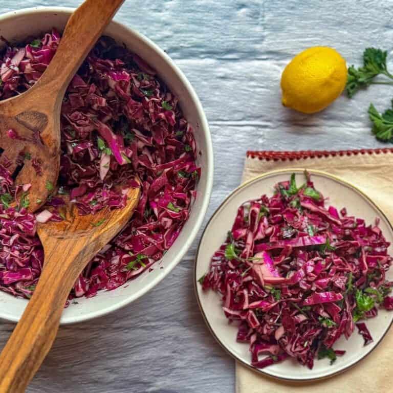 Fresh & Easy Turkish Red Cabbage Salad Recipe - The Sweet, Simple Things