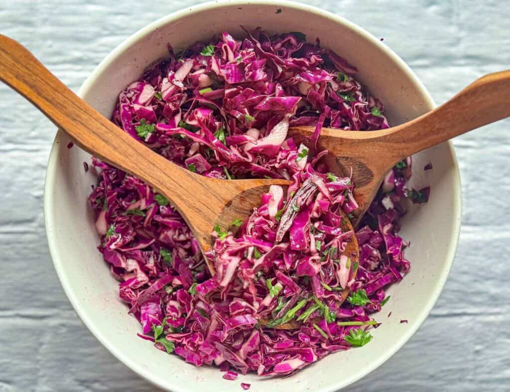 Fresh & Easy Turkish Red Cabbage Salad Recipe - The Sweet, Simple Things