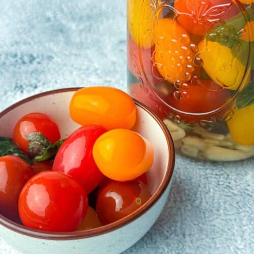 Easy Fermented Cherry Tomatoes with Basil & Garlic - Healthy Recipes ...