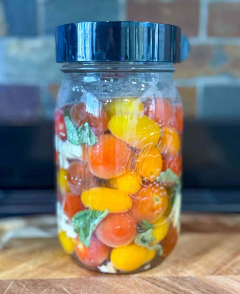 Easy Fermented Cherry Tomatoes with Basil & Garlic - The Sweet, Simple ...
