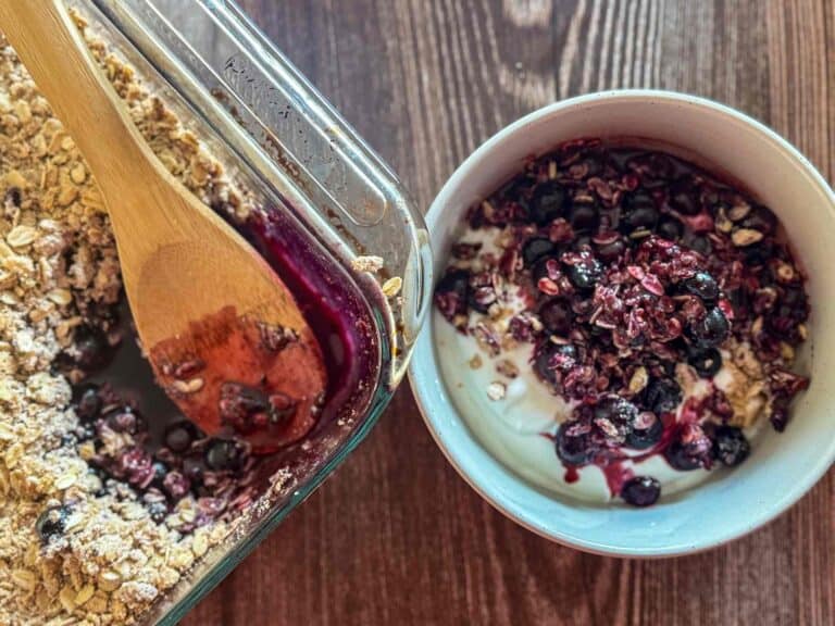 High Protein Blueberry Crumble - Delicious Breakfast Recipe