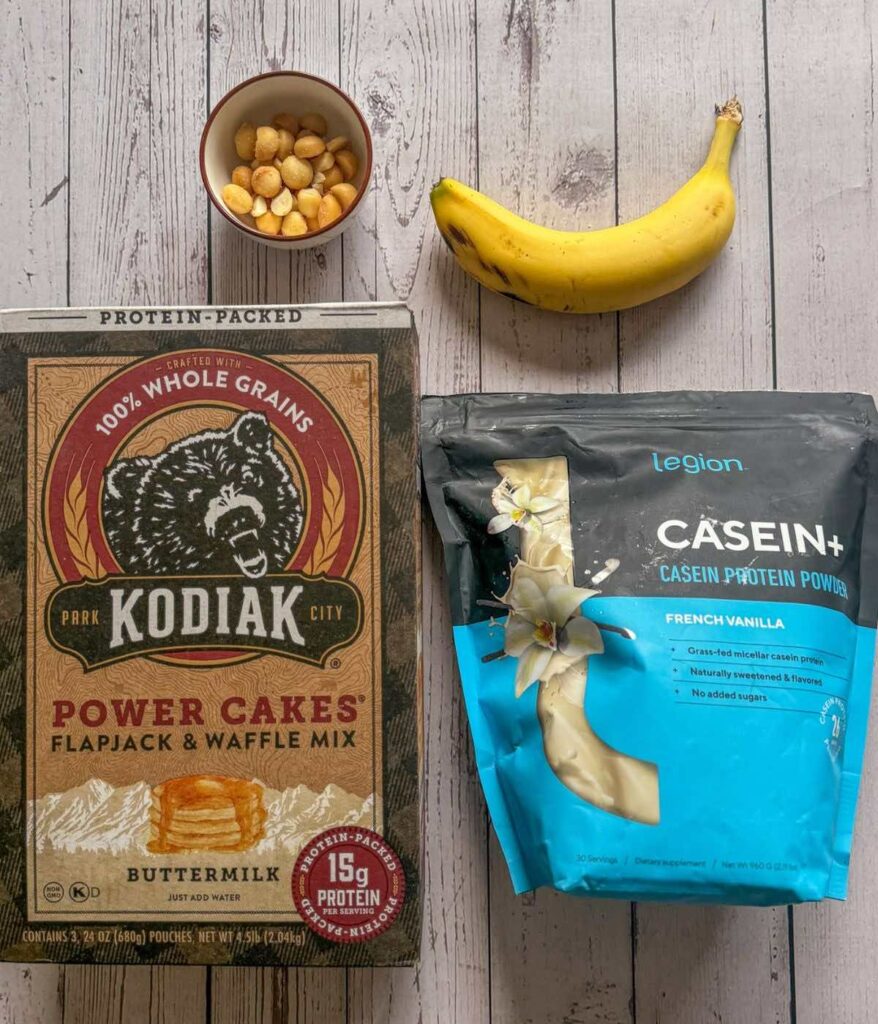 Banana Nut Protein Pancakes Recipe with Kodiak Mix