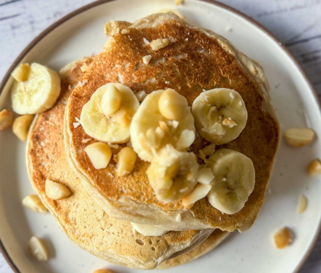 Banana Nut Protein Pancakes Recipe with Kodiak Mix