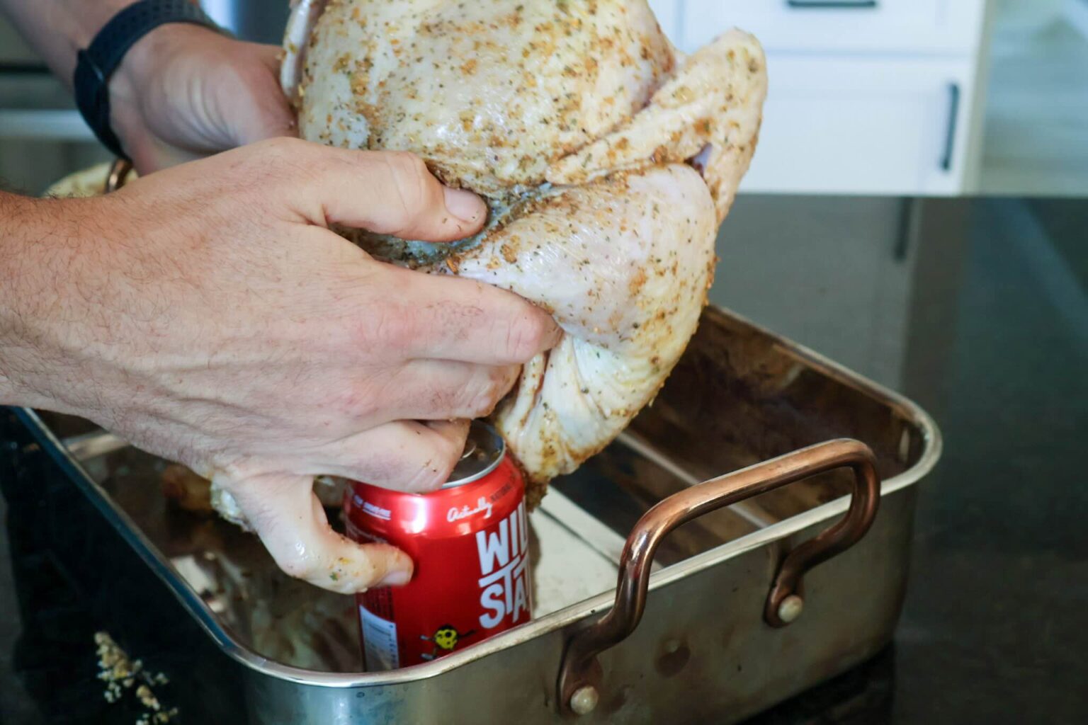 Smoked Hard Cider Beer Can Traeger Chicken